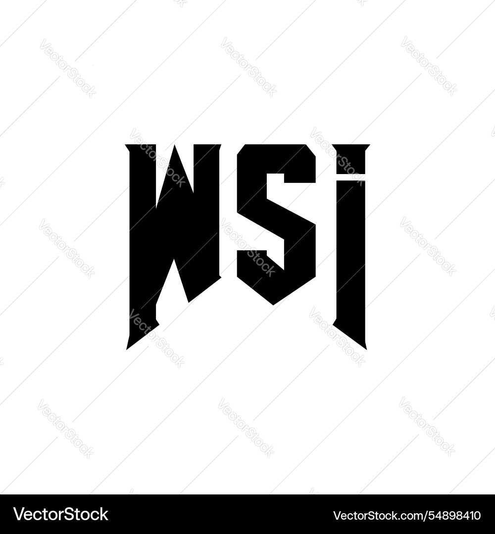 Wsi letter logo design for technology company Vector Image