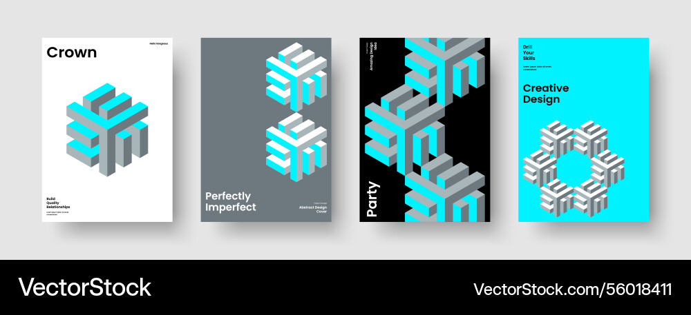 Abstract report template isolated background Vector Image