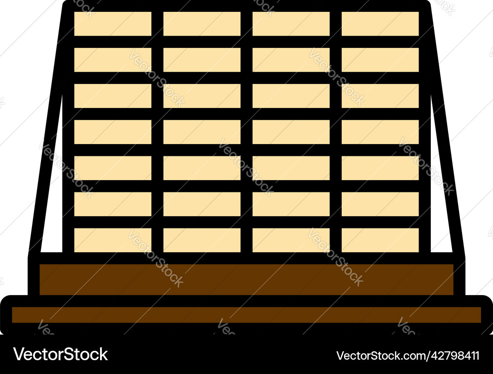 Icon of construction pallet Royalty Free Vector Image