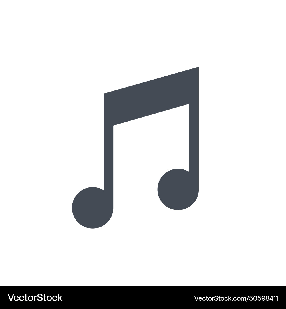 Music fill icon isolated on white background Vector Image