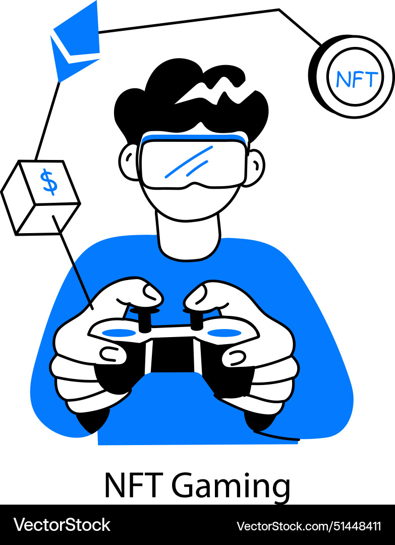 Nft gaming Royalty Free Vector Image - VectorStock