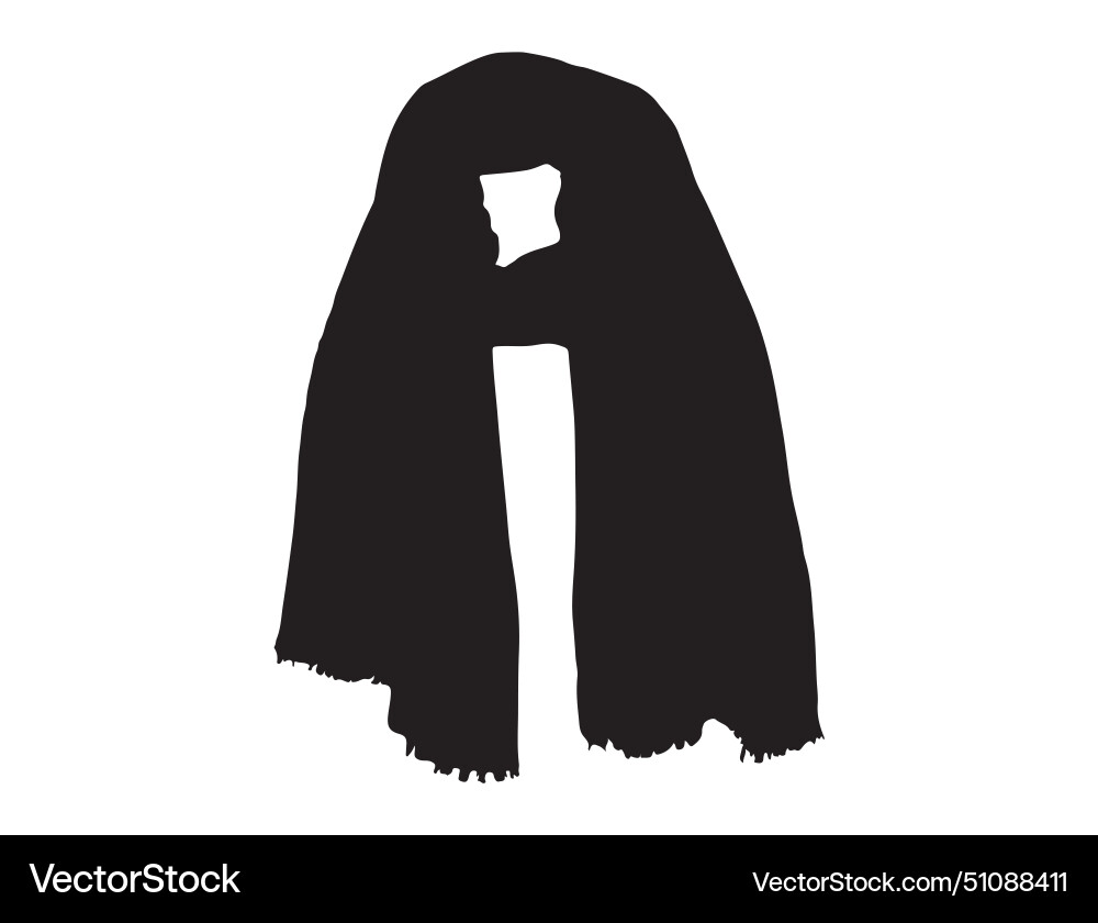 Scarf silhouette art Royalty Free Vector Image