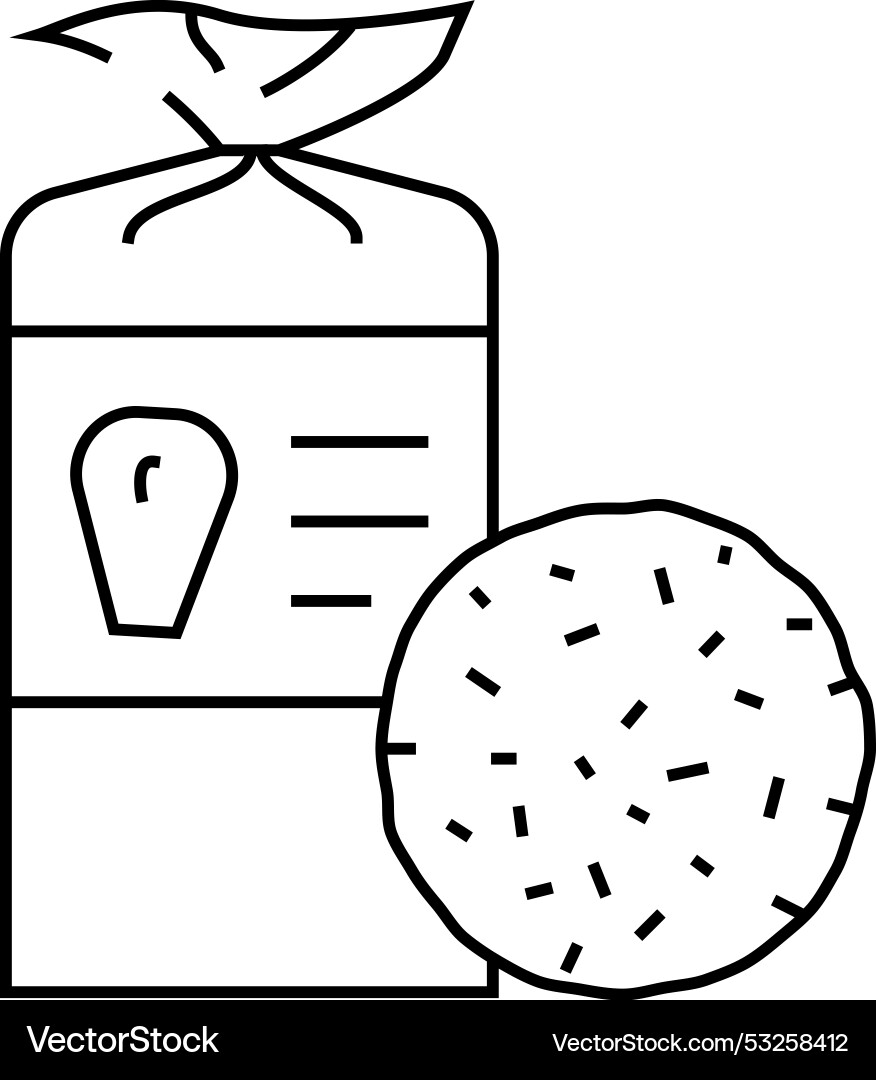 Cornbread food line icon Royalty Free Vector Image