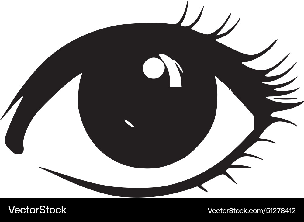 Eyes - black and white isolated icon Royalty Free Vector