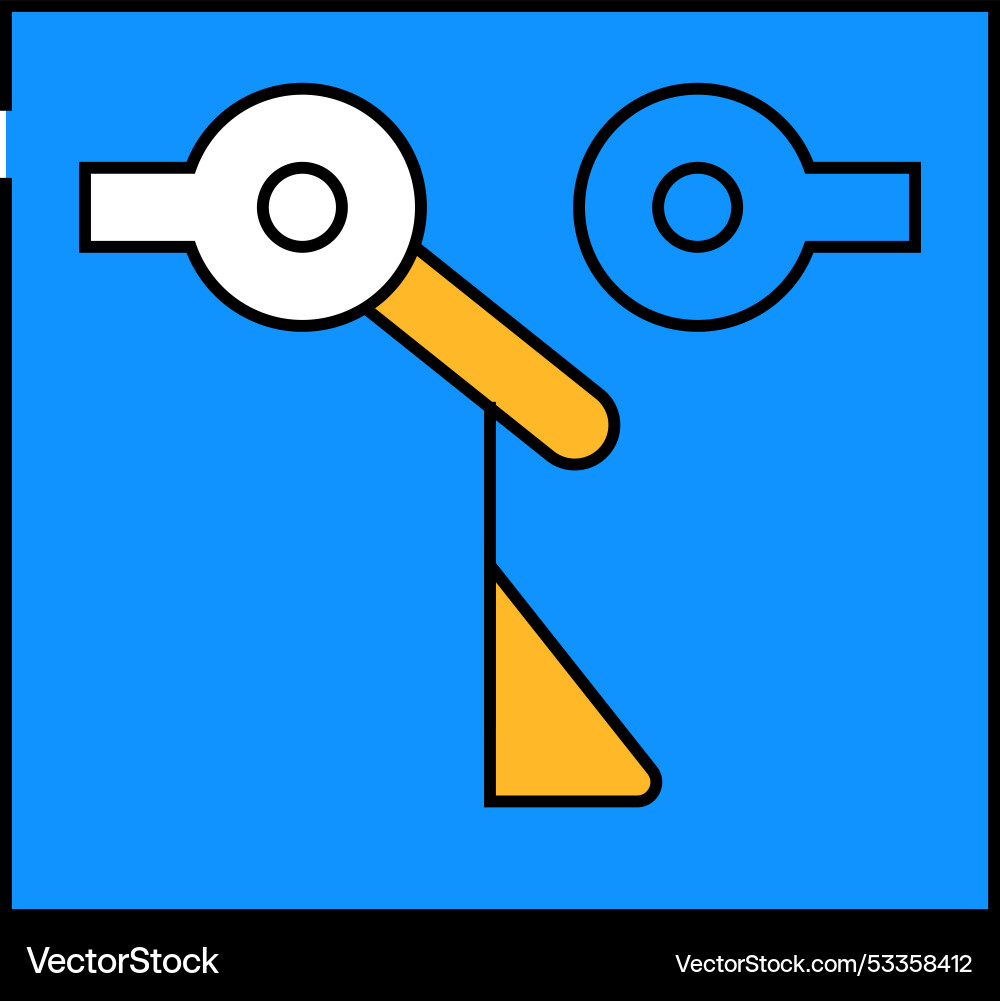 Liquid flow switch mechanism icon color Royalty Free Vector