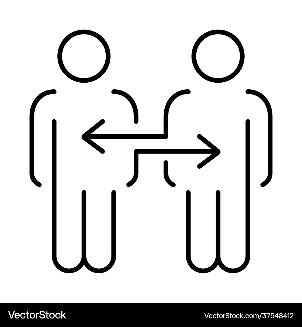 Outline business experience exchange icon Vector Image