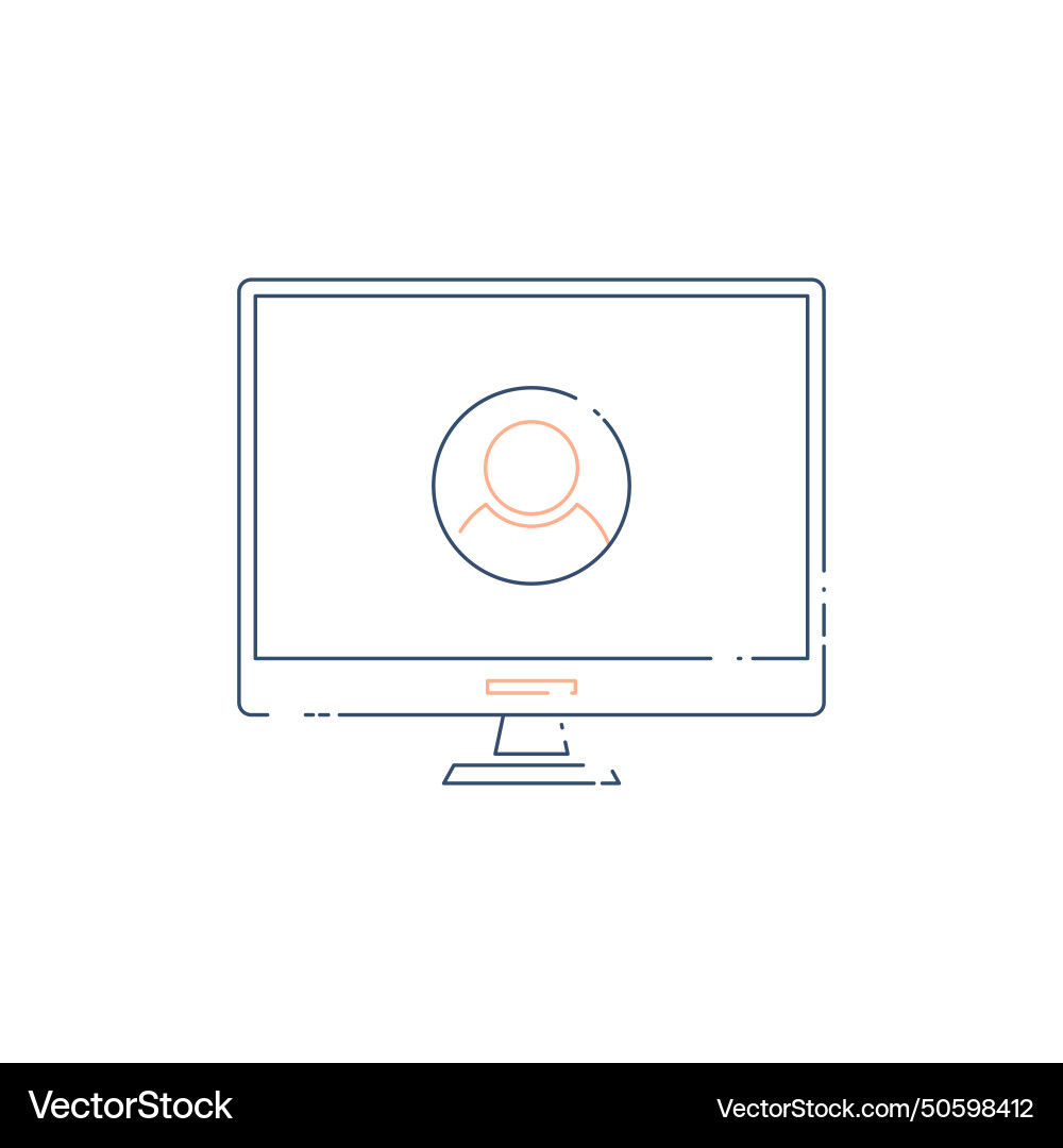 Profile icon modern online line Royalty Free Vector Image