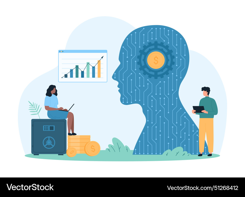 Stock market analytics forex data chart analysis Vector Image