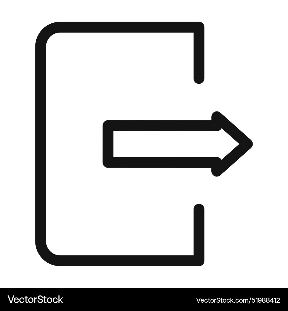 User logout icon for safe account exits Royalty Free Vector