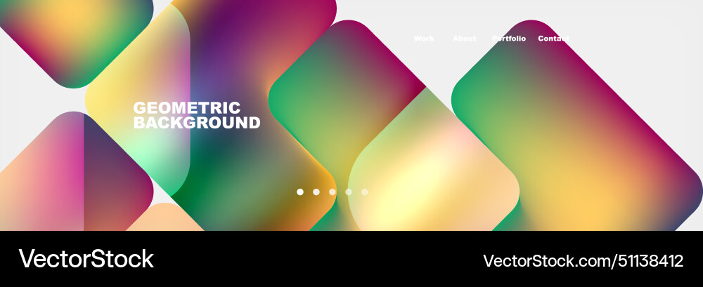 Vibrant geometric background with a rainbow Vector Image