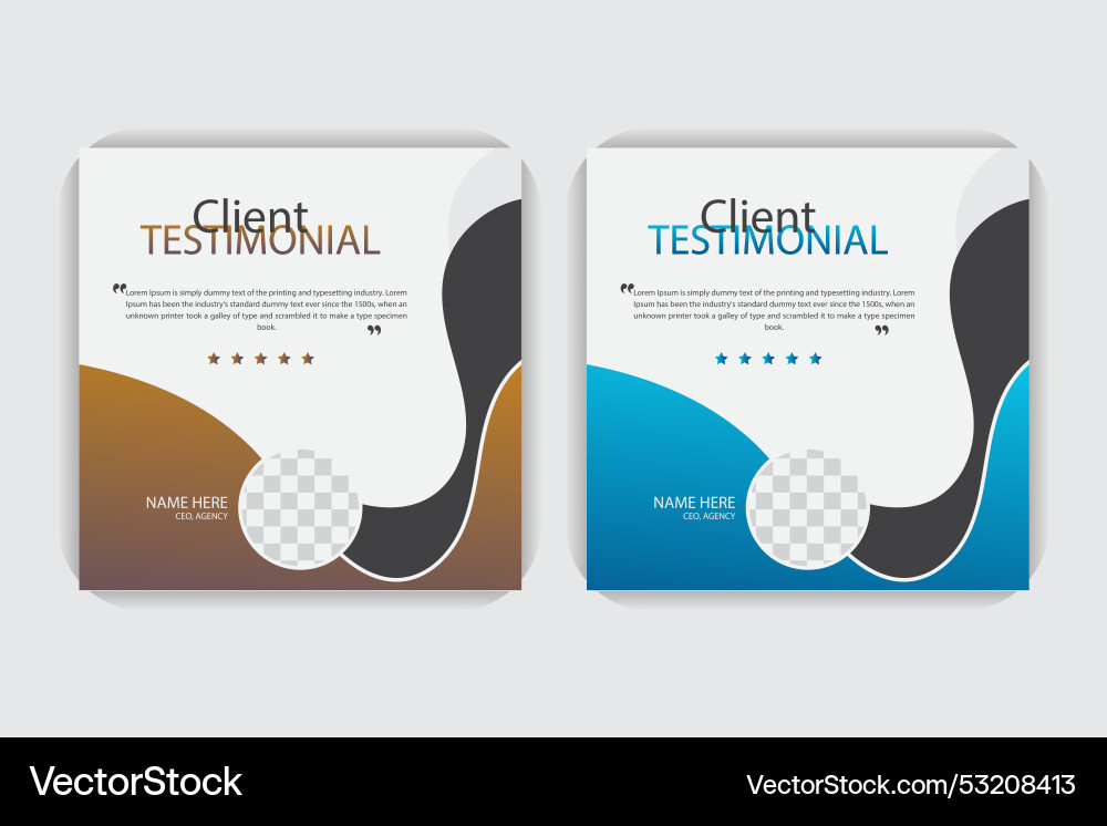 Creative modern stylish abstract testimonial Vector Image