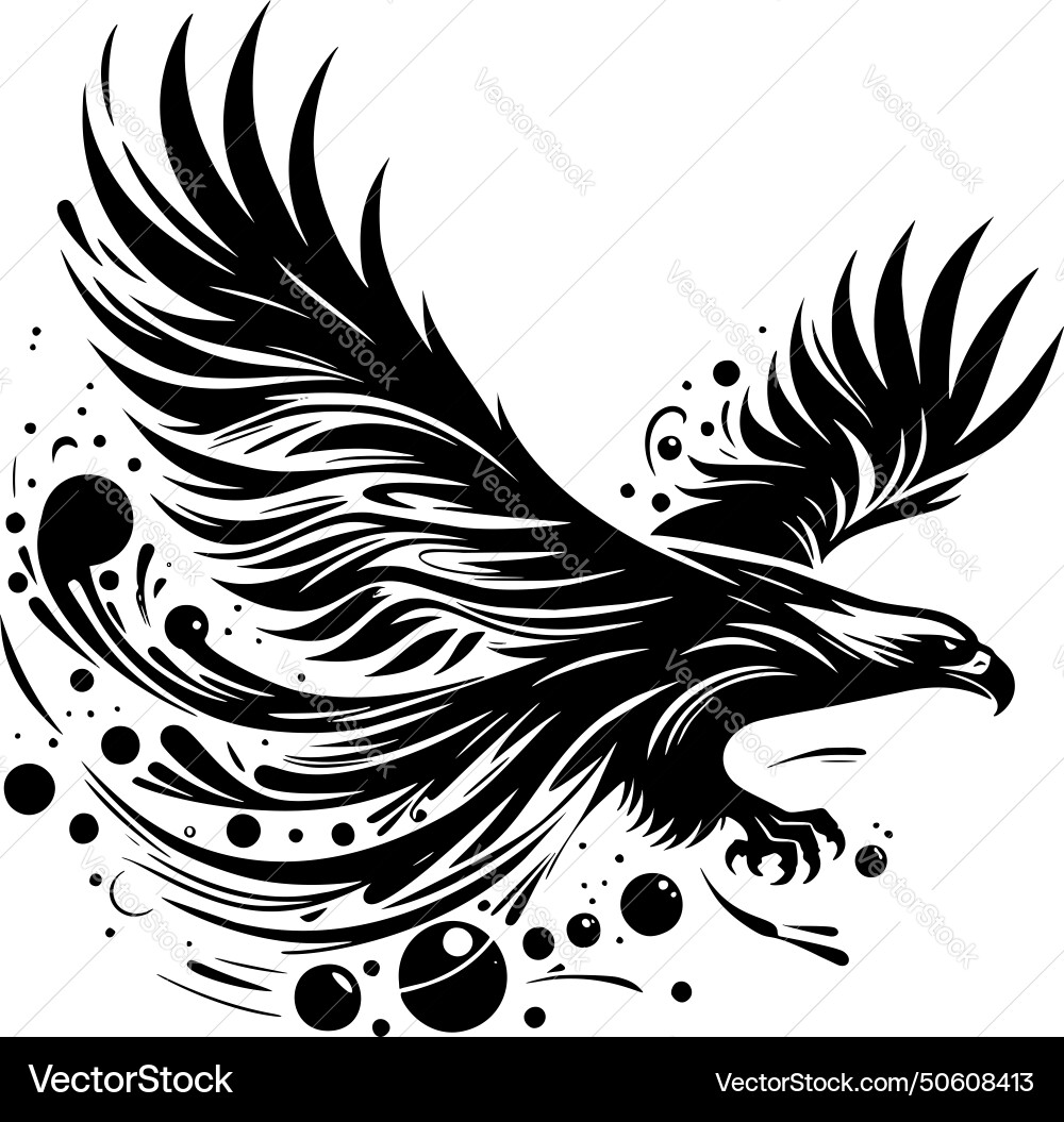 Eagle soaring in abstract elegance Royalty Free Vector Image