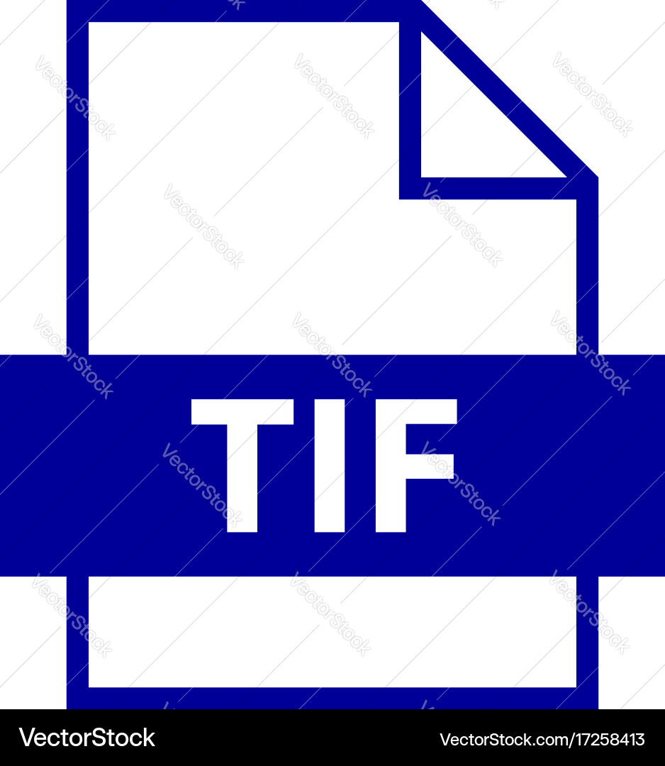 File name extension tif type Royalty Free Vector Image