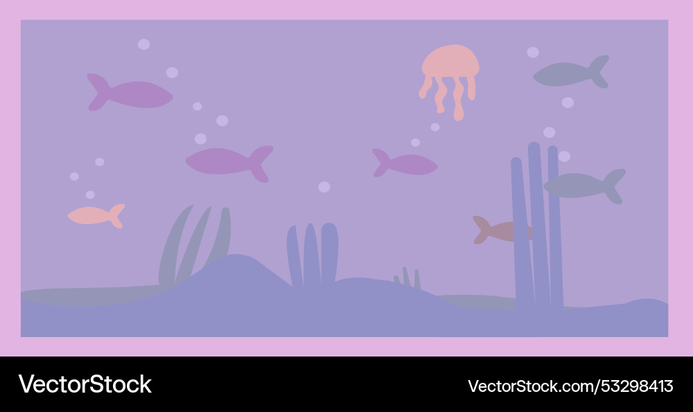 Fish aquarium icon glass tank isolated Royalty Free Vector