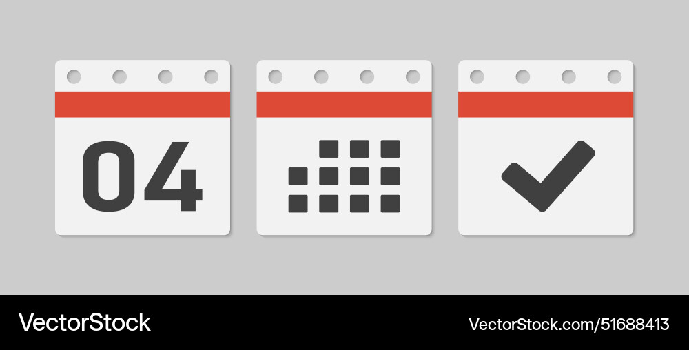 Icon page calendar - 4 day agenda done Royalty Free Vector