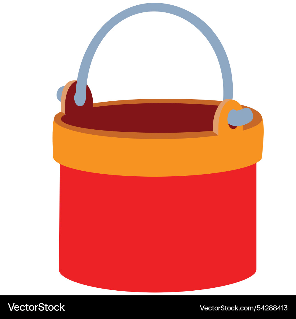 Red work bucket Royalty Free Vector Image - VectorStock
