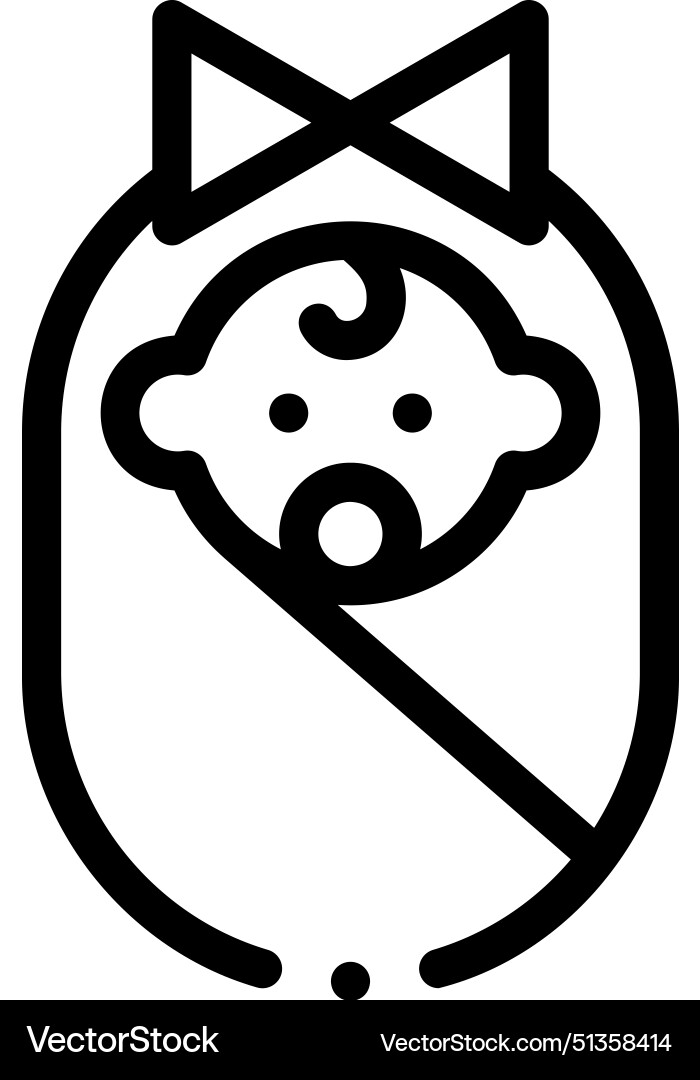 Baby girl icon thin linear style design isolated Vector Image