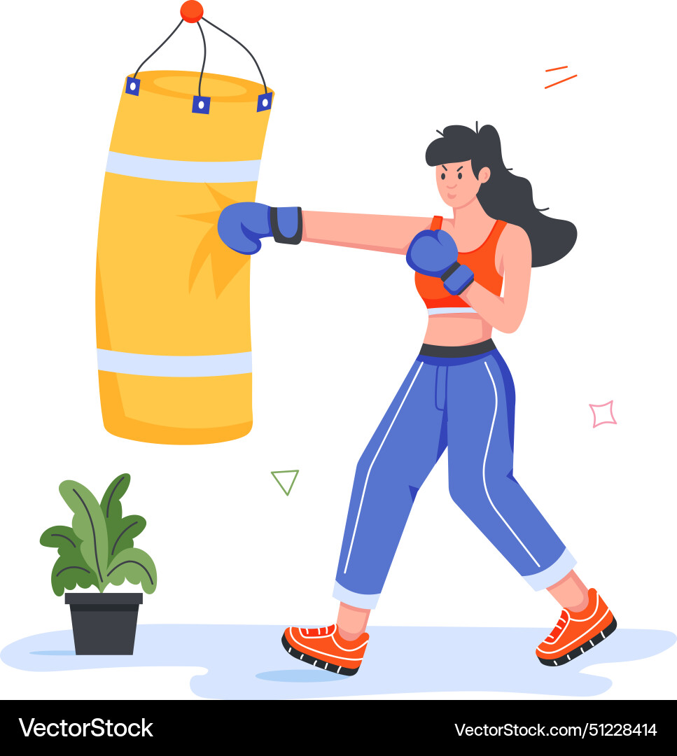 Gym and fitness flat mini Royalty Free Vector Image