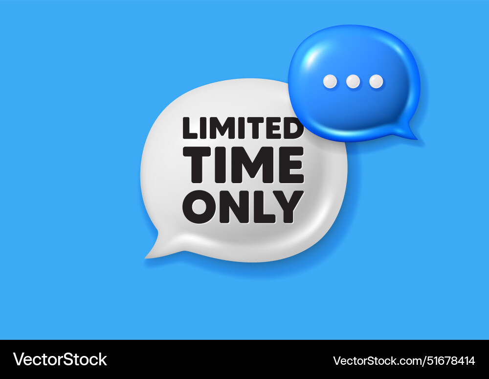 Limited time symbol special offer sign text box Vector Image
