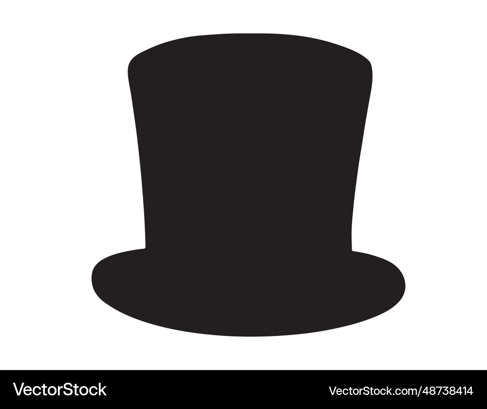 Magic hat silhouette art Royalty Free Vector Image
