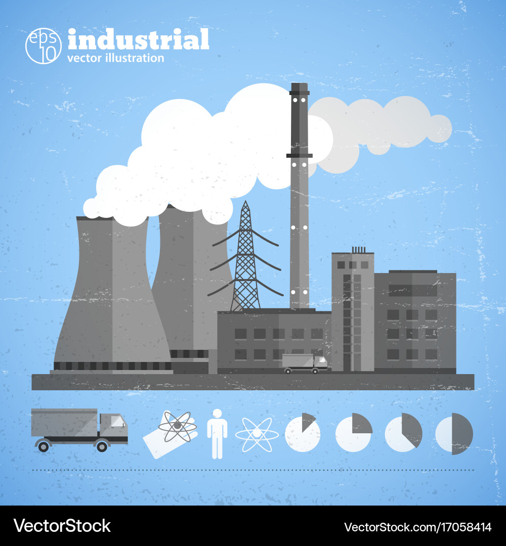 Manufacturing plant background Royalty Free Vector Image