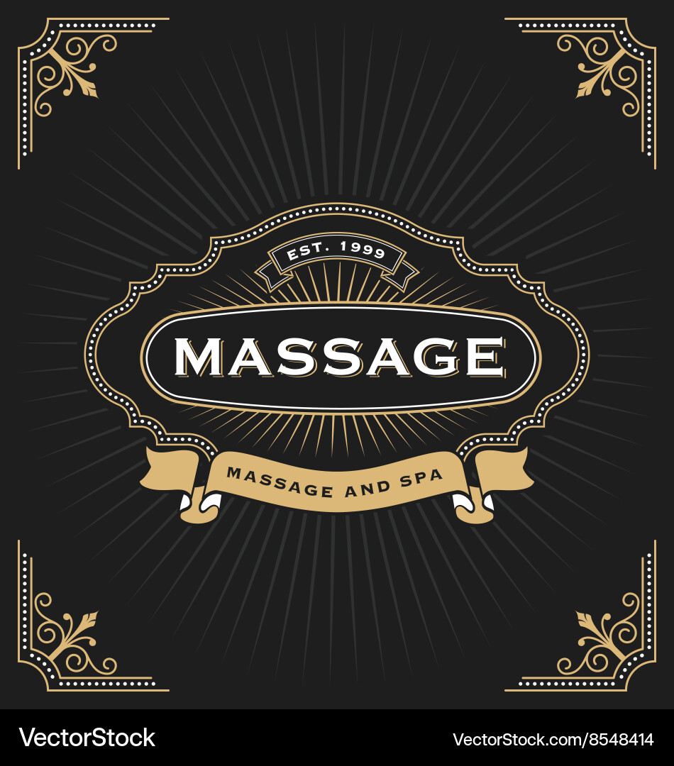 Massage and spa banner design Royalty Free Vector Image