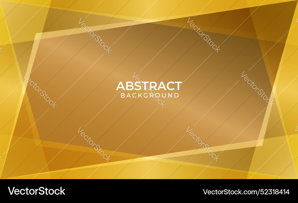 Modern abstract shapes gold color background Vector Image