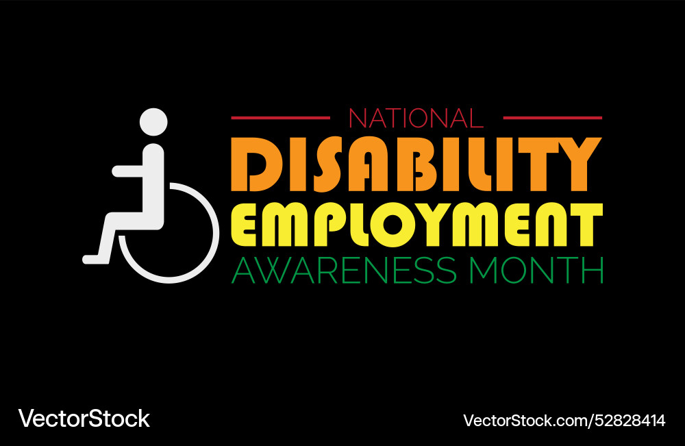 National disability employment awareness month Vector Image