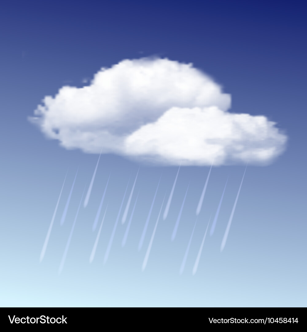 Rain Cloud with Raindrops Royalty Free Vector Image