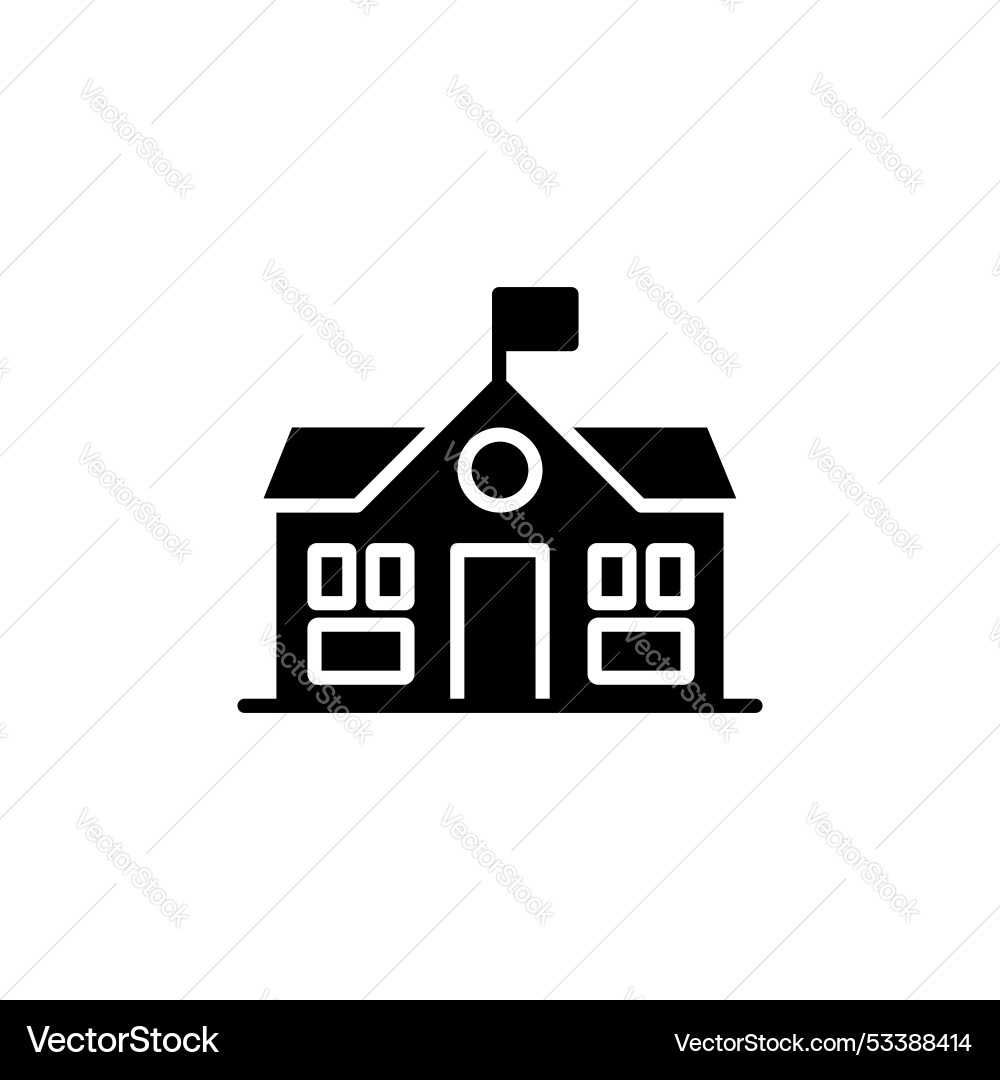 School icon set public primary or high Royalty Free Vector