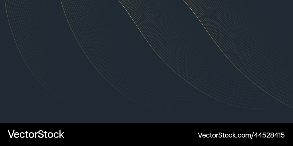 Abstract gold lines curve repeating on dark Vector Image