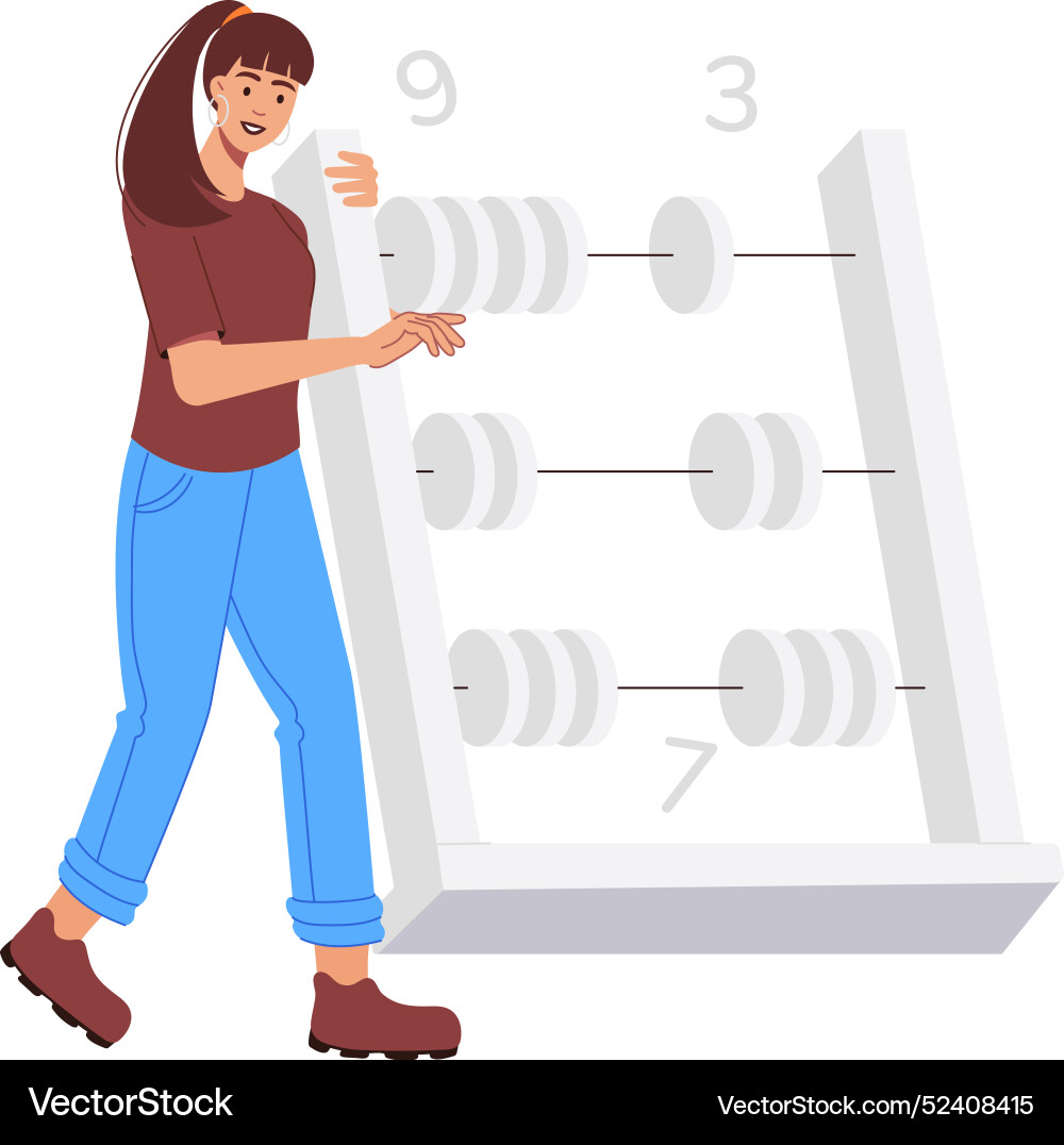 Basic rgban abacus calculation in fla Royalty Free Vector