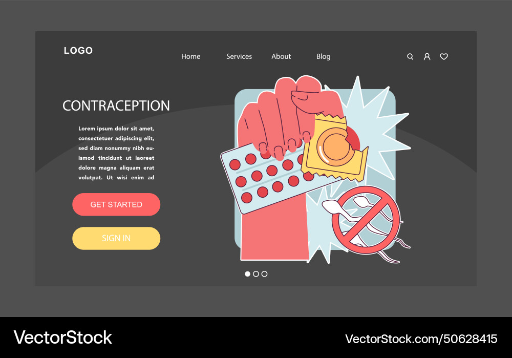 Contraception methods birth control and pregnancy Vector Image