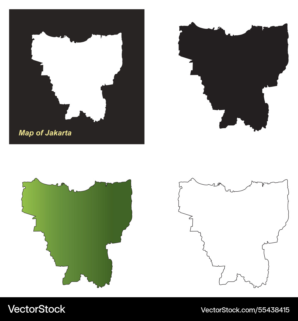 Map of jakarta design Royalty Free Vector Image