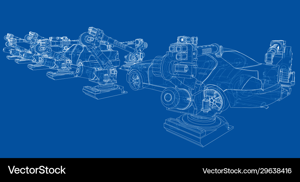 Assembly motor vehicle Royalty Free Vector Image