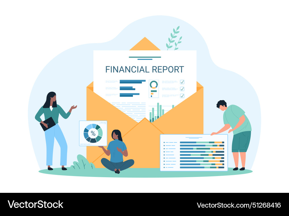 Financial analytics accounting and audit Vector Image