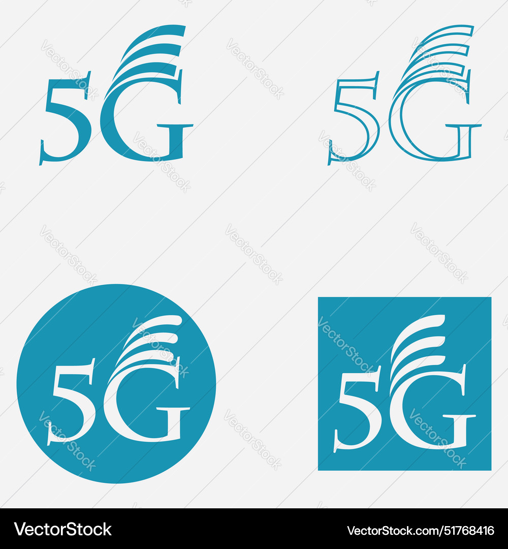 Five g logo Royalty Free Vector Image - VectorStock