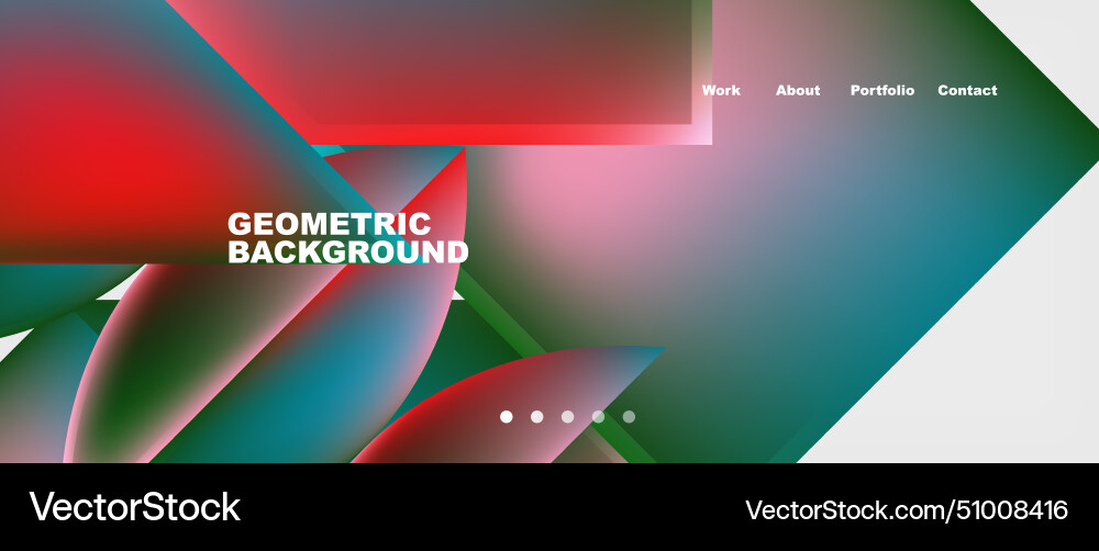 Geometric design with red green and blue Vector Image