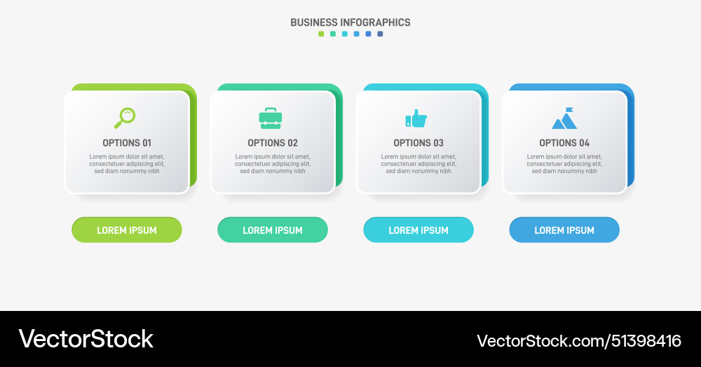 Horizontal progress bar featuring 4 arrow-shaped Vector Image