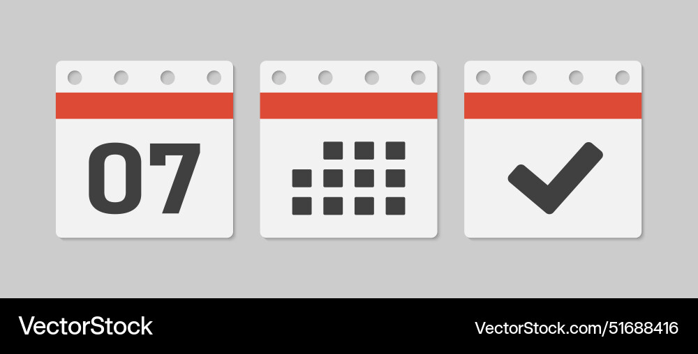 Icon page calendar - 7 day agenda done Royalty Free Vector
