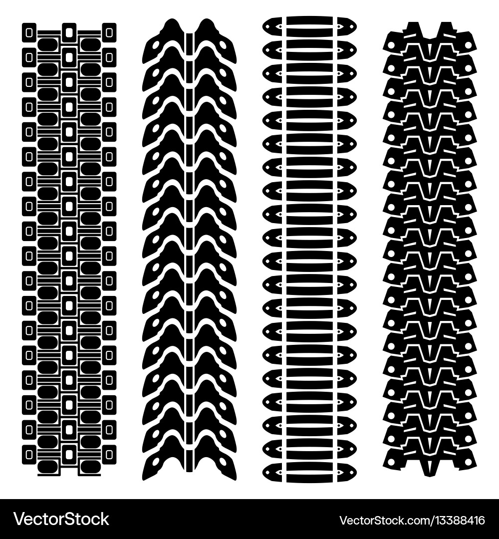 Tank tire tracks Royalty Free Vector Image - VectorStock