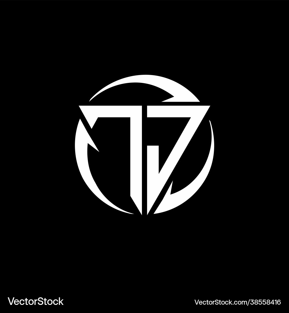 Tj logo monogram design template Royalty Free Vector Image