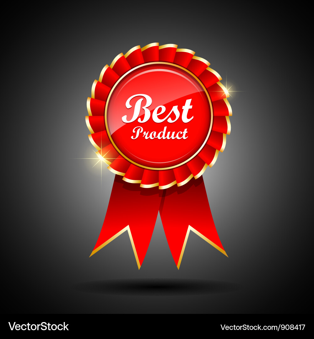 Best product label and ribbons Royalty Free Vector Image