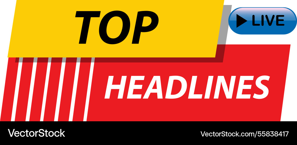 Bold featuring a vibrant news headline banner Vector Image