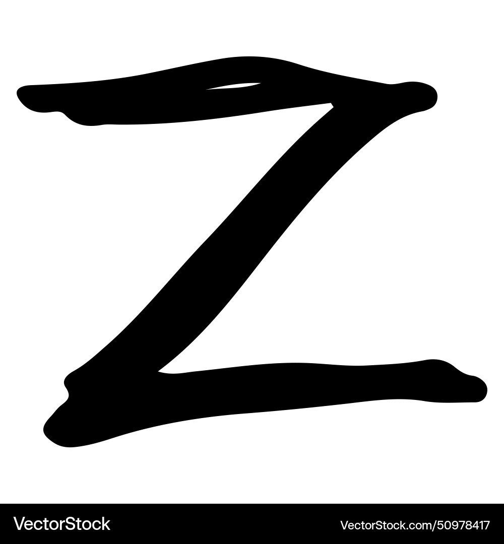 English alphabet z 3 Royalty Free Vector Image