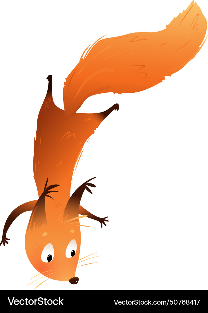 Flying silly squirrel character animal for kids Vector Image