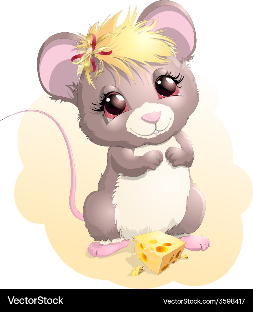 Mouse and cheese Royalty Free Vector Image - VectorStock