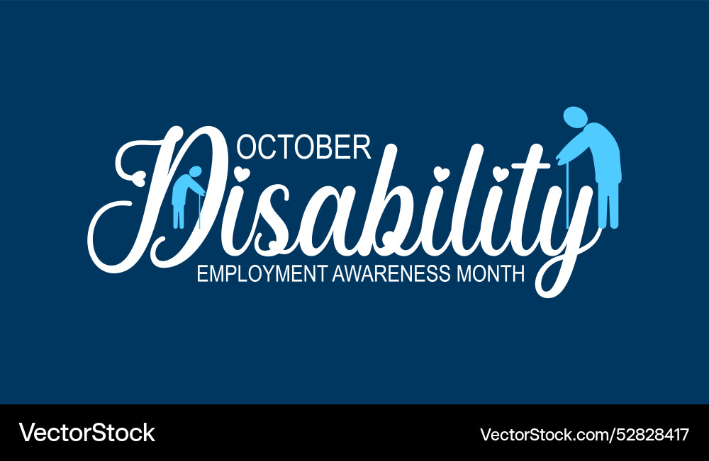 National disability employment awareness month Vector Image