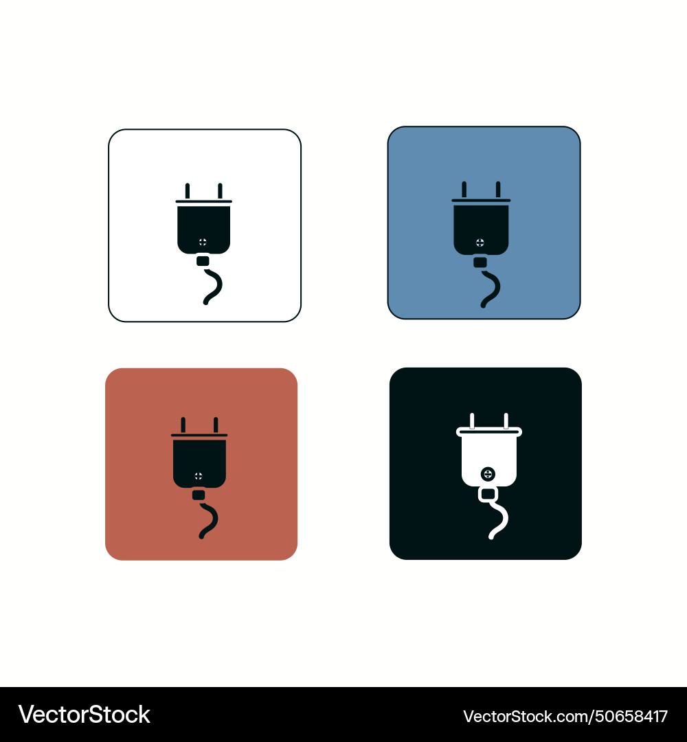 Plug icon electric sign Royalty Free Vector Image