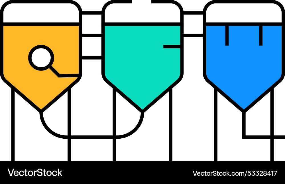 Process of neutralization discoloration Royalty Free Vector